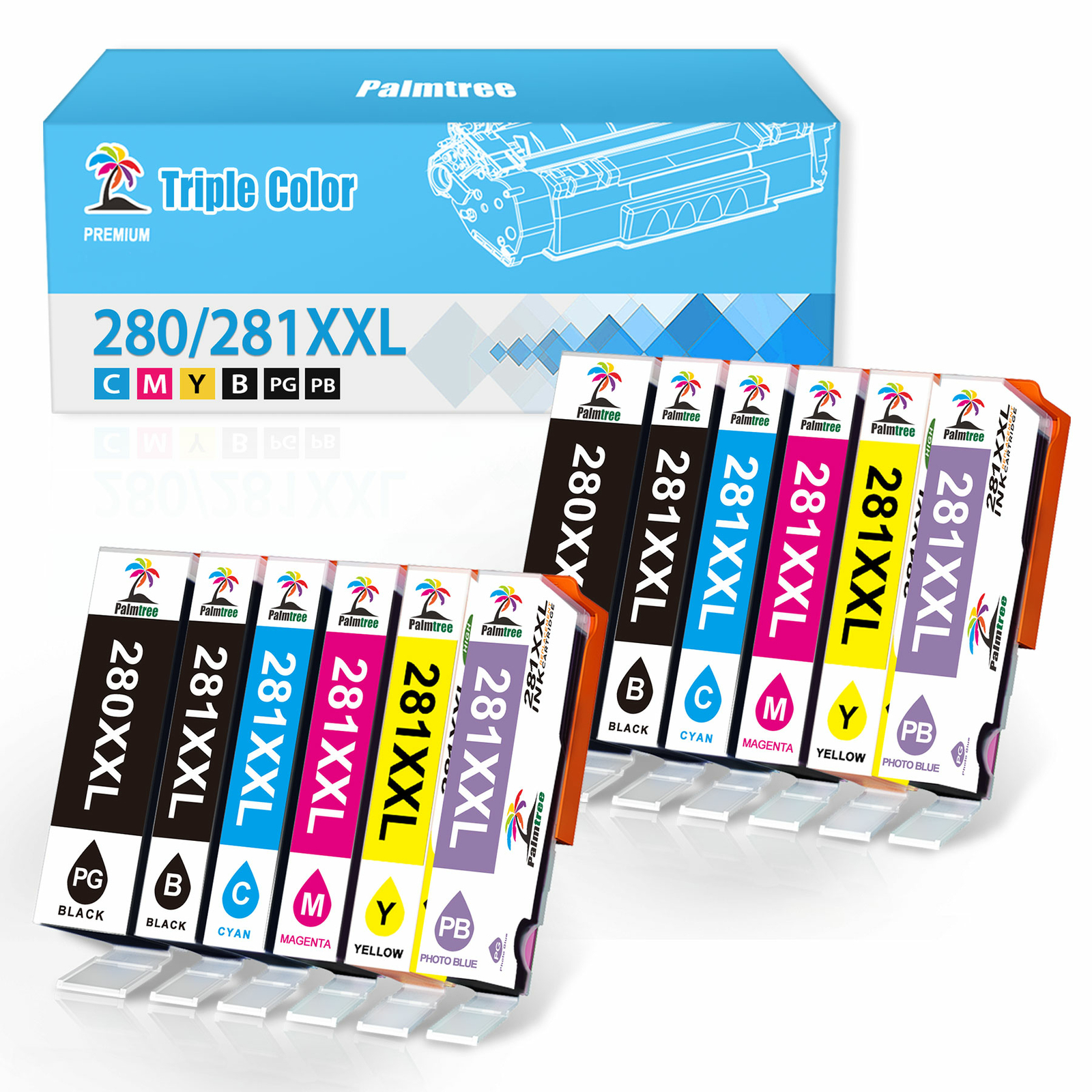 PGI 280 CLI 281 XXL Printer Ink for Canon Pixma TR8520 TS9520 TS6120 ...