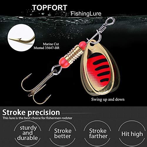 Fishing Lures, Fishing Spoon,Trout 20pcs fishing spinner with carrier ...