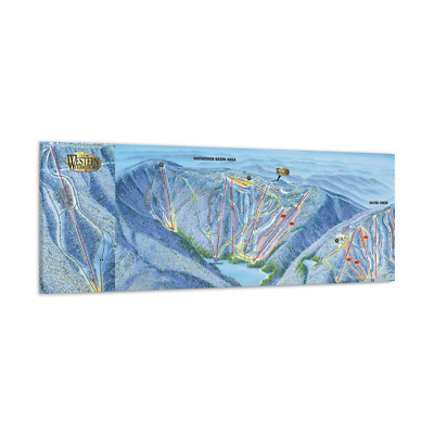 Snowshoe Mountain WV Trail Map Canvas Poster West Virginia Ski Resort ...