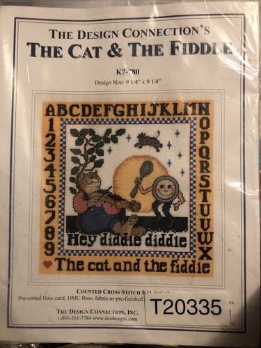 NEW Design Connection Counted Cross Stitch Kit The Cat And The Fiddle ...