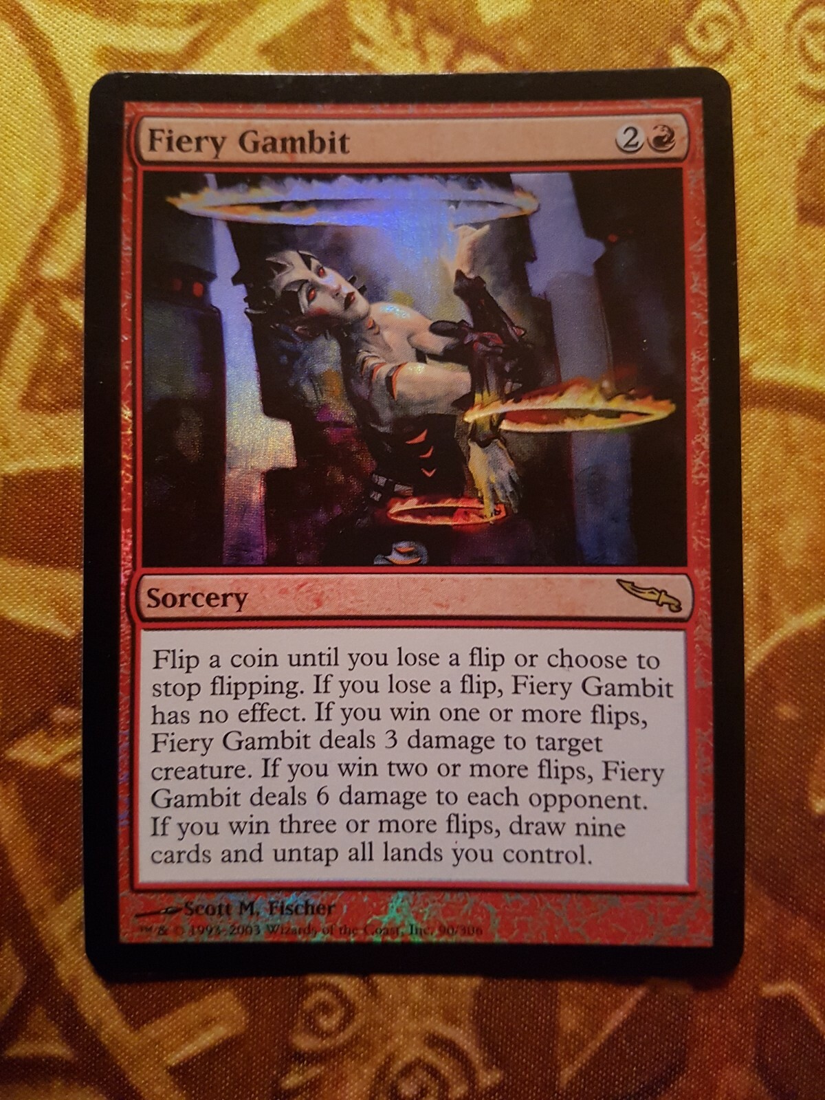 MTG - Mirrodin - Fiery Gambit *FOIL* (red, rare) | eBay