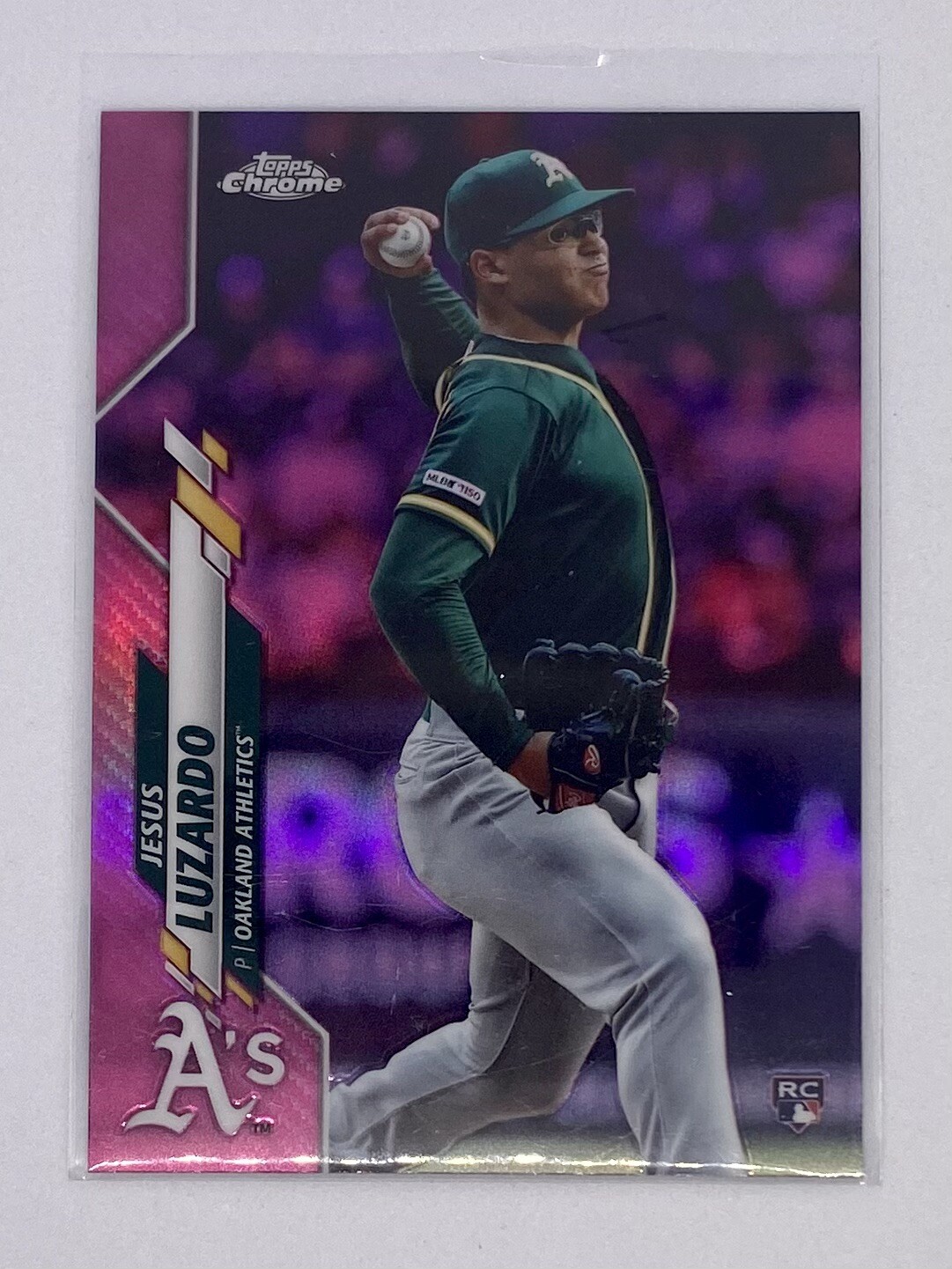 2020 Topps Chrome Pink Refractor Jesus Luzardo #5 Rookie RC Oakland ...