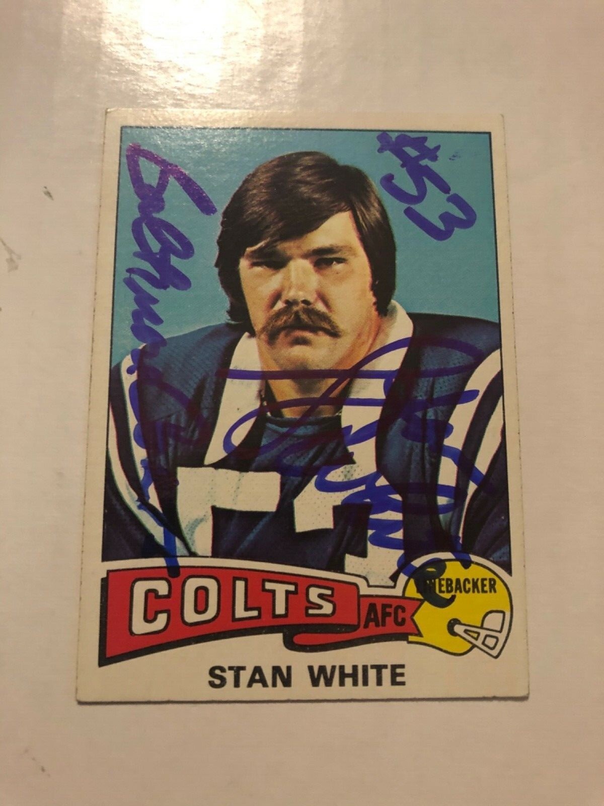 Baltimore Colts STAN WHITE Signed Card | eBay