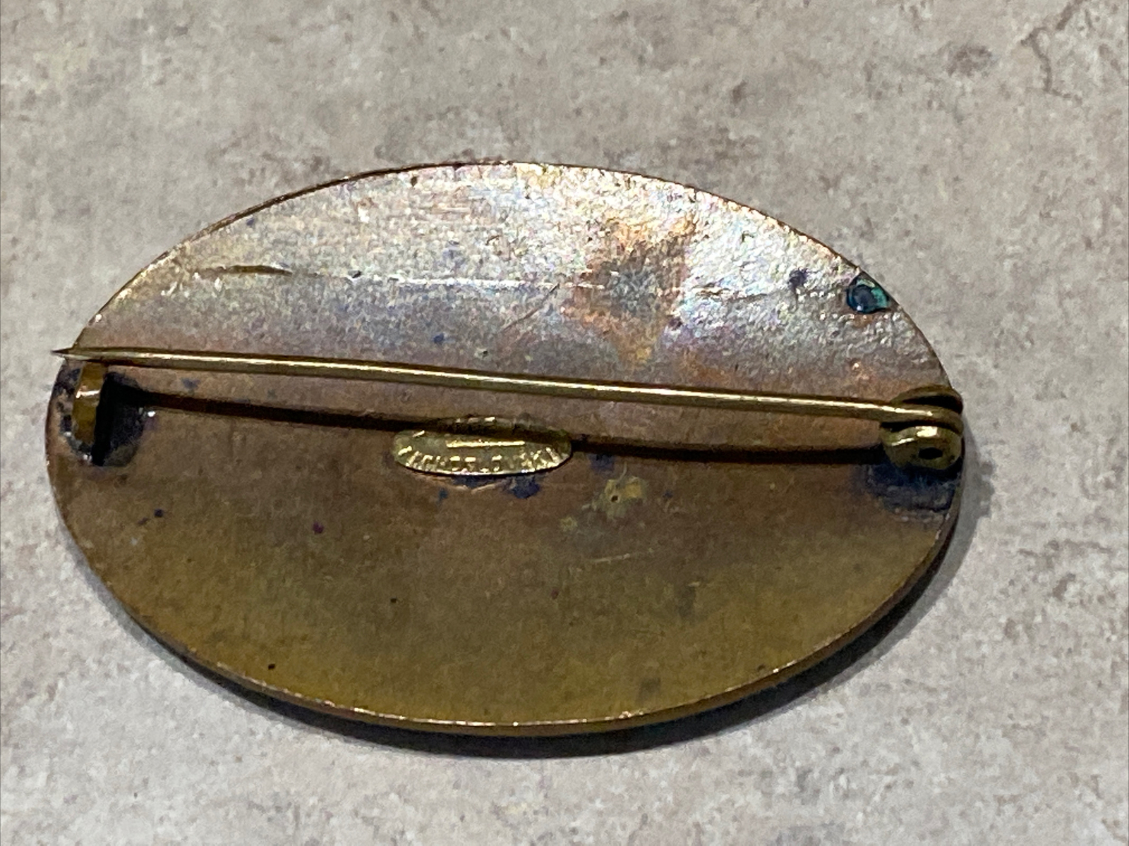 ANTIQUE CECHO SLOVAKIA ENAMEL FLORAL PIN/BROOCH Approx 1 3/4” Long X 1 ...