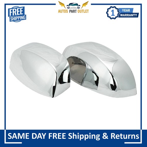 New Chrome Side View Mirror Caps LH RH Set For 2007-2014 Cadillac Chevy ...