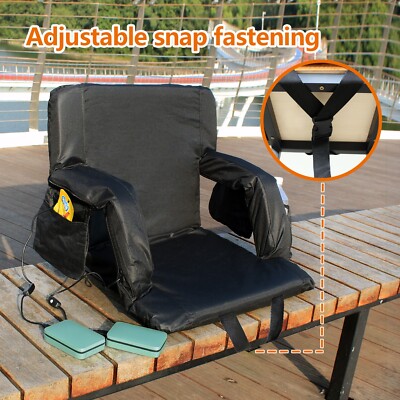 Heated Cushion Seat With Shoulder Straps And Pockets Heated Portable ...