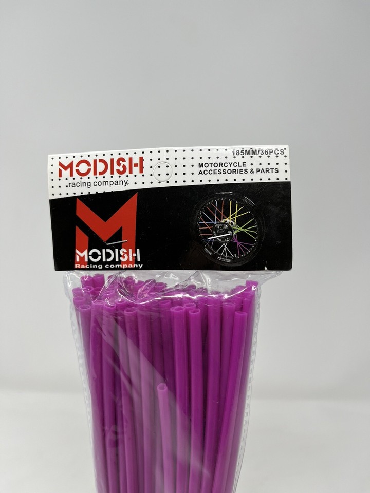 Modish Racing Company 36 Pcs / 185mm Purple Spoke Skins Motorcycle ...
