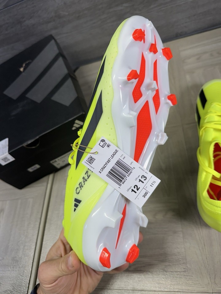 Adidas X Crazyfast League FG Soccer Cleats Black Yellow IG0605 Men’s ...