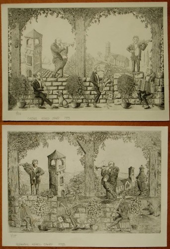 (2) Two Alfred Sharp original limited edition etchings ‘Overture ...
