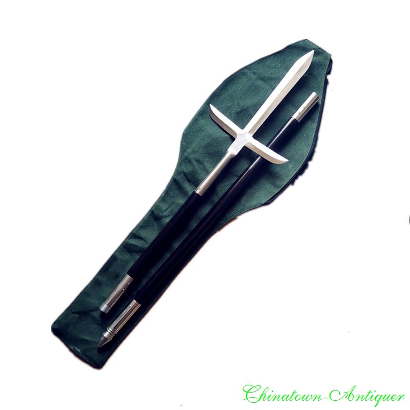 Japanese Spear Yari Jumonji Kung Fu Polearm Cross Hook Sword Lance ...