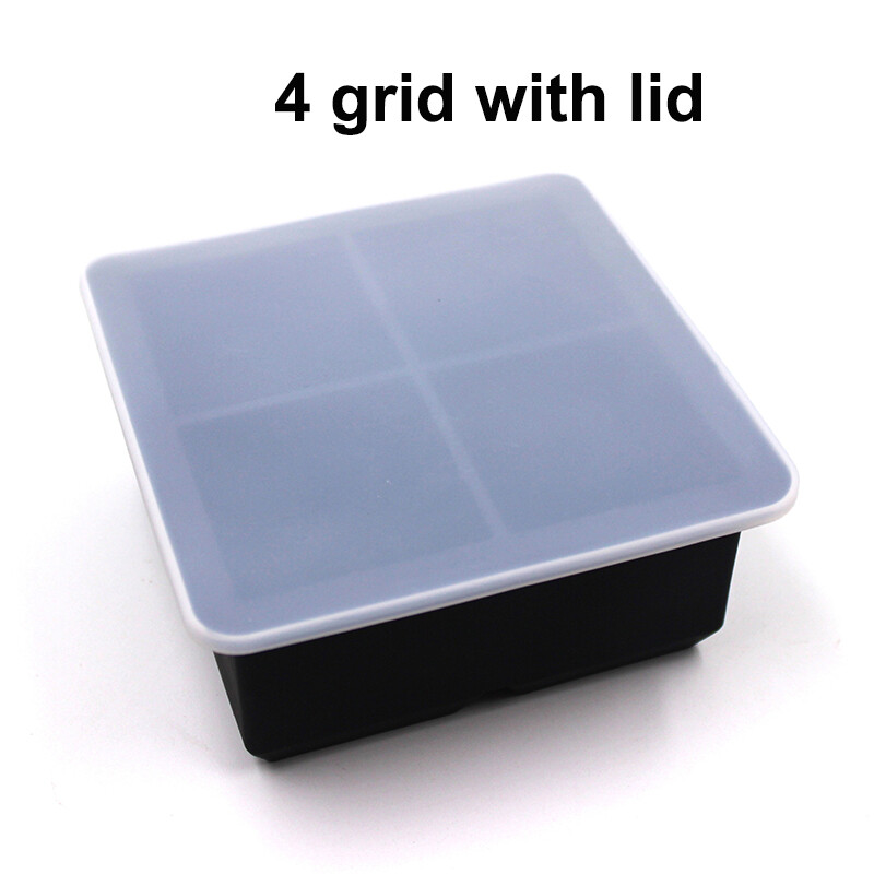 Large Ice Cube Square Ice Tray Mold Food Grade Silicone Tray Mold DIY ...
