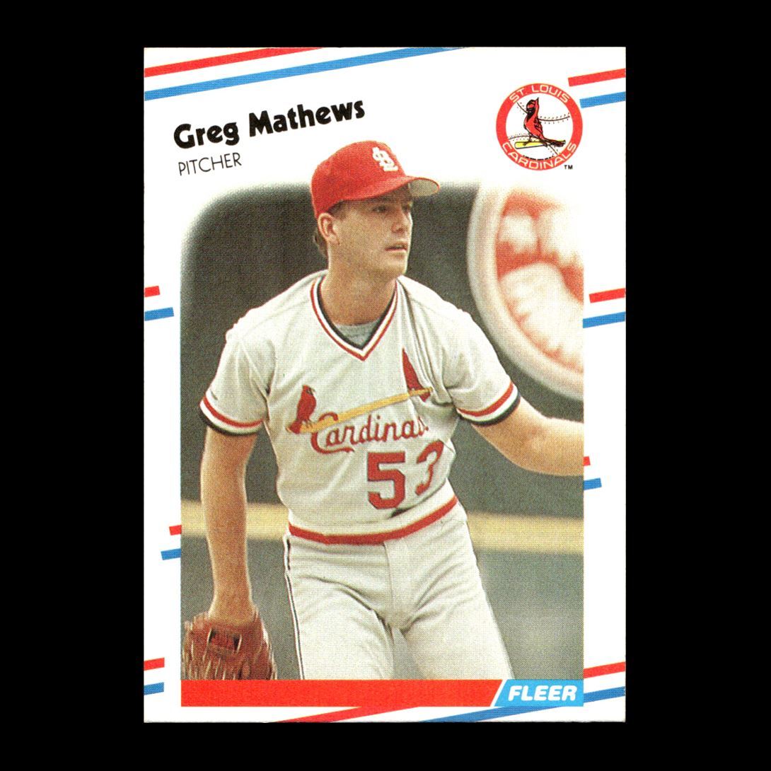 Greg Mathews 1988 Fleer St. Louis Cardinals #41 R326Q 41 | eBay