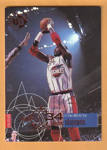 Hakeem Olajuwon Houston Rockets 1997-98 UD3 #37 HOF 13B | eBay
