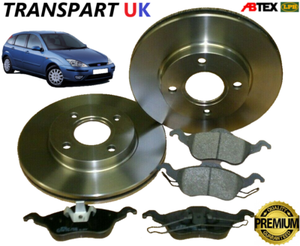 *FORD FOCUS MK1 FRONT BRAKE DISCS AND PADS SET 1.4 1.6 1.8 PETROL ...