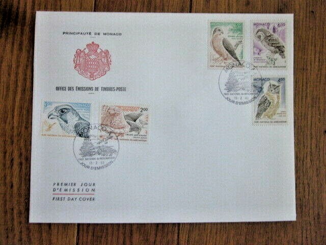 MONACO BIRDS OF NATIONAL PARK #1843-7 COMPLETE PEREGRINE FALCON SNAKE ...