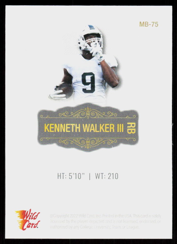 2022 Wild Card Matte Walker Kessler #MB-75 BASKETBALL Auburn Tigers ...