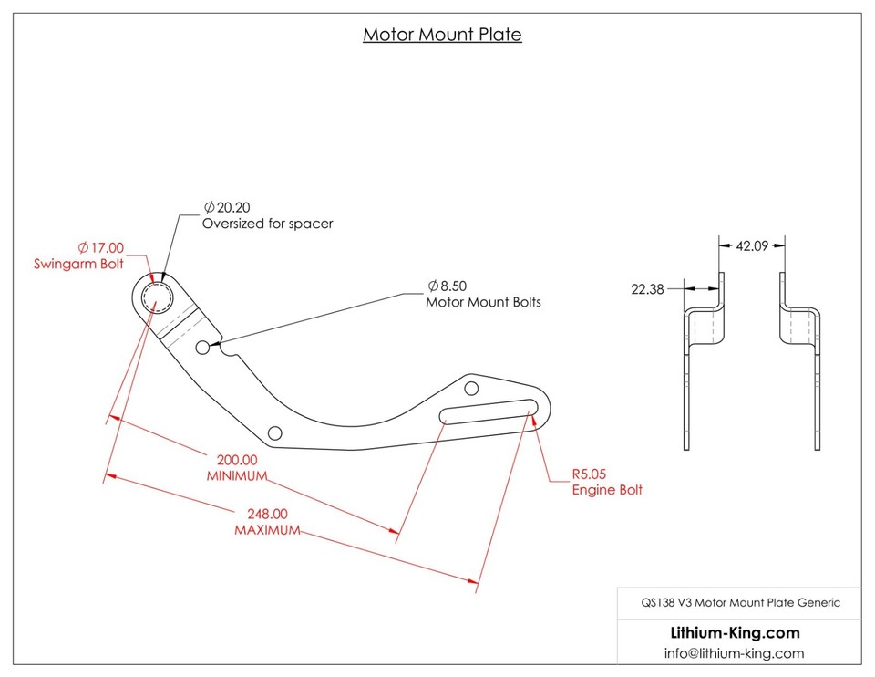 MX Conversion Kit | Universal Motor Mounts for QS138 70H V3 Dirt Bike ...