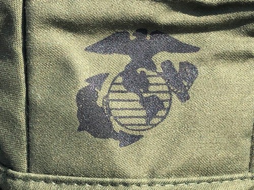 USMC OD Green 8-Point Cover - Marine Corps 1960's Sateen Utility Cap ...