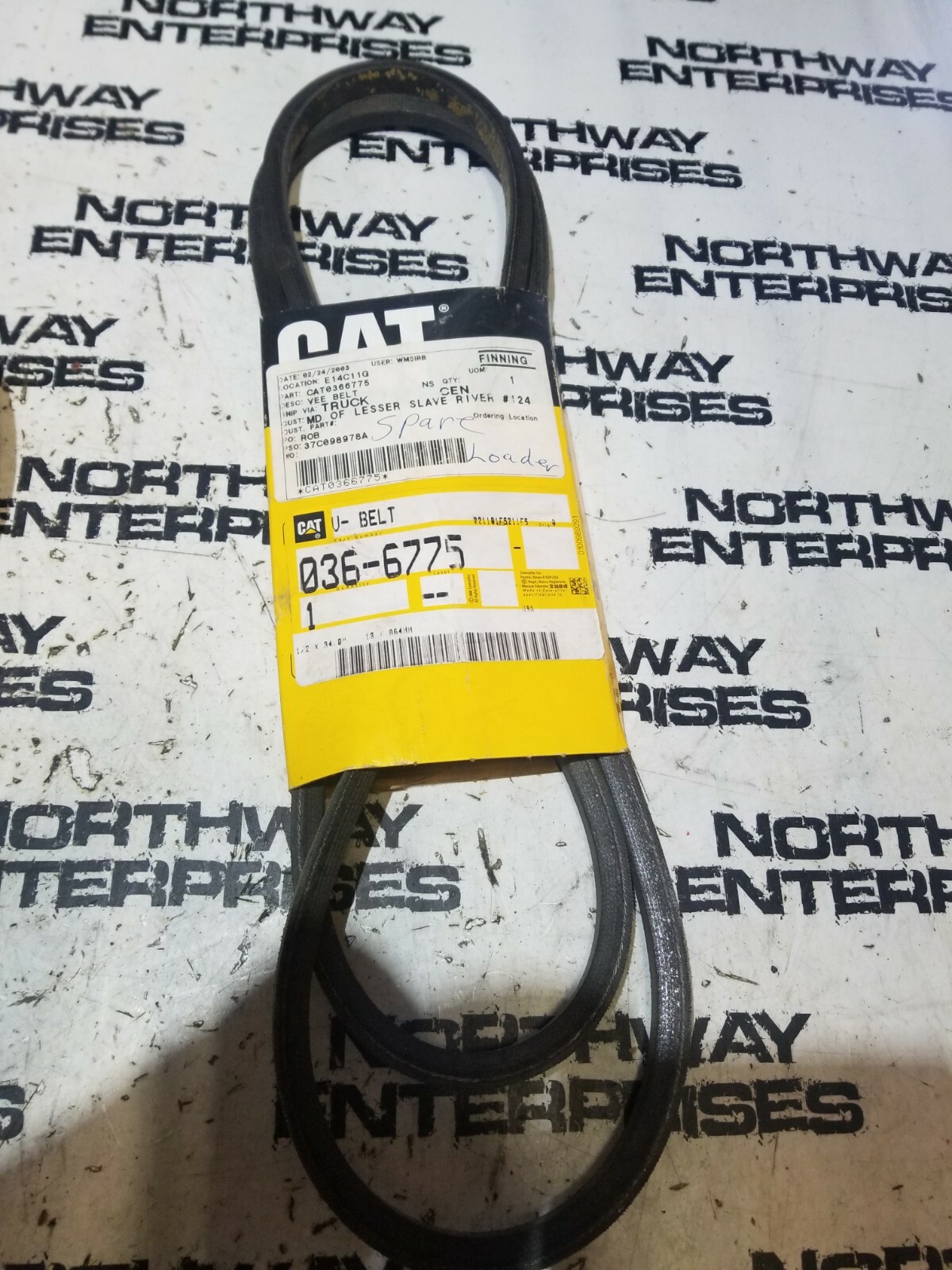 NOS Genuine OEM Caterpillar CAT Belt 036-6775 0366775 for sale online ...