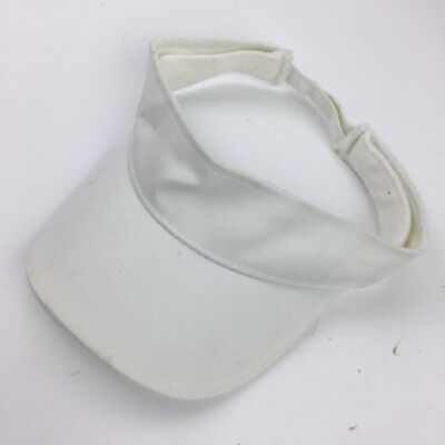 Blank White Visor Cap Hat Adjustable | eBay