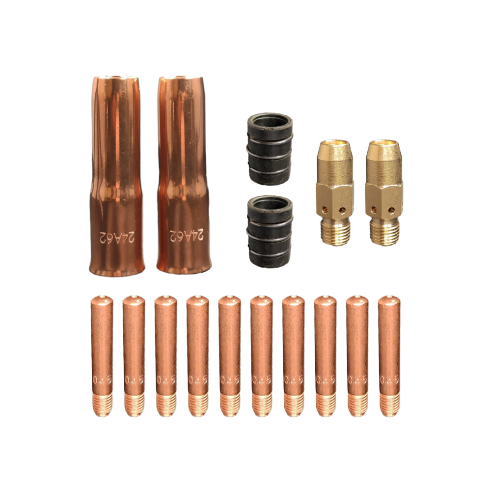 16pcs .045" kit MIG Welding Contact Tips 24A Nozzle 54A Diffuser for ...