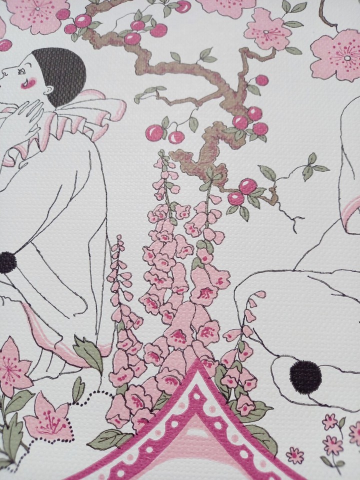 X2 80s Vintage MELODY Wallpaper BORDER Rolls 90s PIERROT THE CLOWN retro Kitsch | eBay