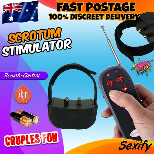 Scrotum Shocker E-Stim Remote Control Ring Electro Ring Cock Ball Shock ...