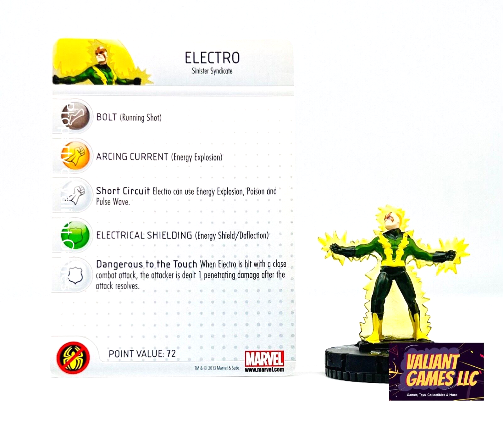 Marvel Heroclix Electro #205 w/ Card Amazing Spider-Man Set | eBay