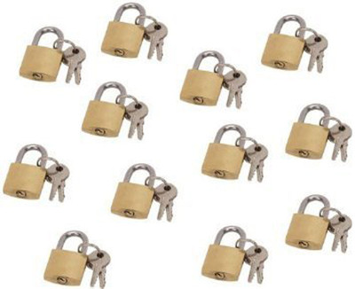 LOT OF 12 small brass padlock (20MM) Mini Tiny Lock Box Jewelry drawer ...