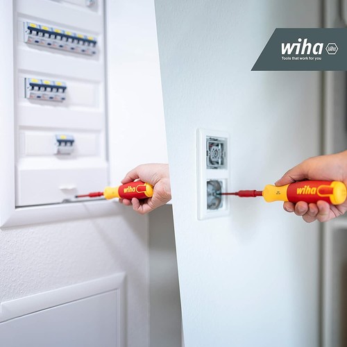 WIHA 6 Piece Slim-Bit Magazine VDE Screwdriver Phillips,Slot,Terminal ...