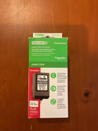 Square D HOM2175SB Homeline AC Power Surge Protector Surgebreaker NEW ...