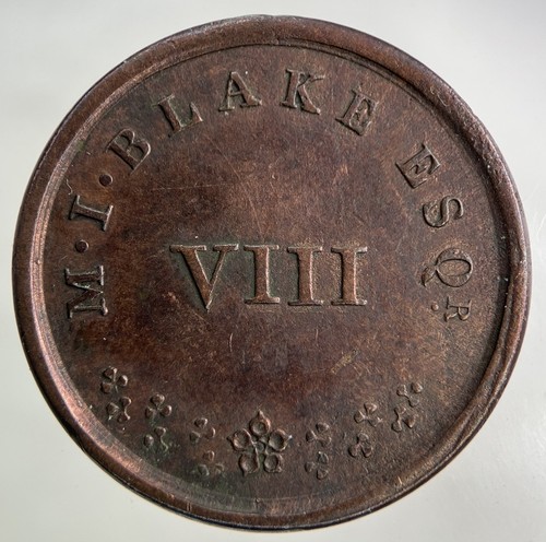 Irish Galway Martin Joseph Blake VIII Eightpence Token Coin | Very High ...