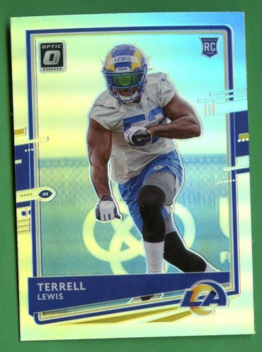 TERRELL LEWIS 2020 DONRUSS OPTIC SILVER ROOKIE LOS ANGELES RAMS ALABAMA ...