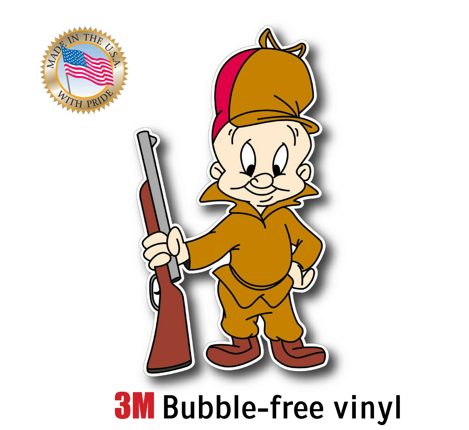 ELMER FUDD LOONEY TUNES CARTOON DECAL STICKER 3M USA TRUCK VEHICLE ...