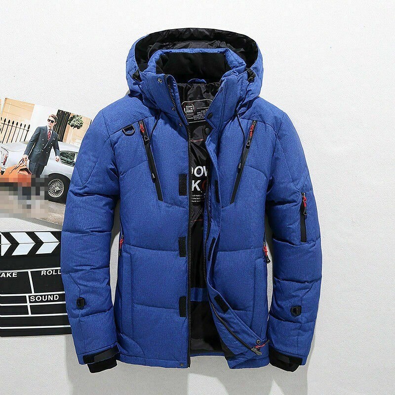 Men's Winter Warm Duck Down Jacket Ski Jacket Snow Hooded Coat Climbing ...