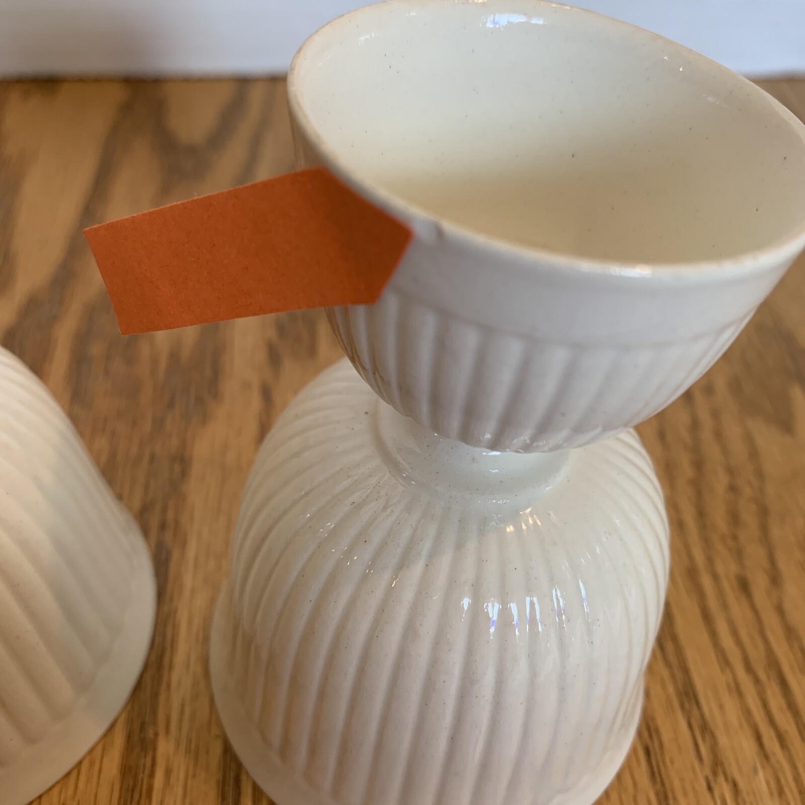 1930’s Wedgwood EDME Conway Pair of 4 1/4” Double Egg Cups Brown Mark ...