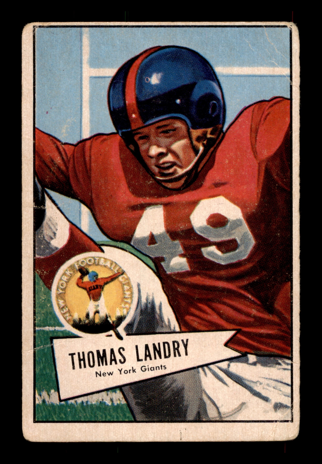 1952 Bowman Large #142 Thomas Landry (creasing) | eBay