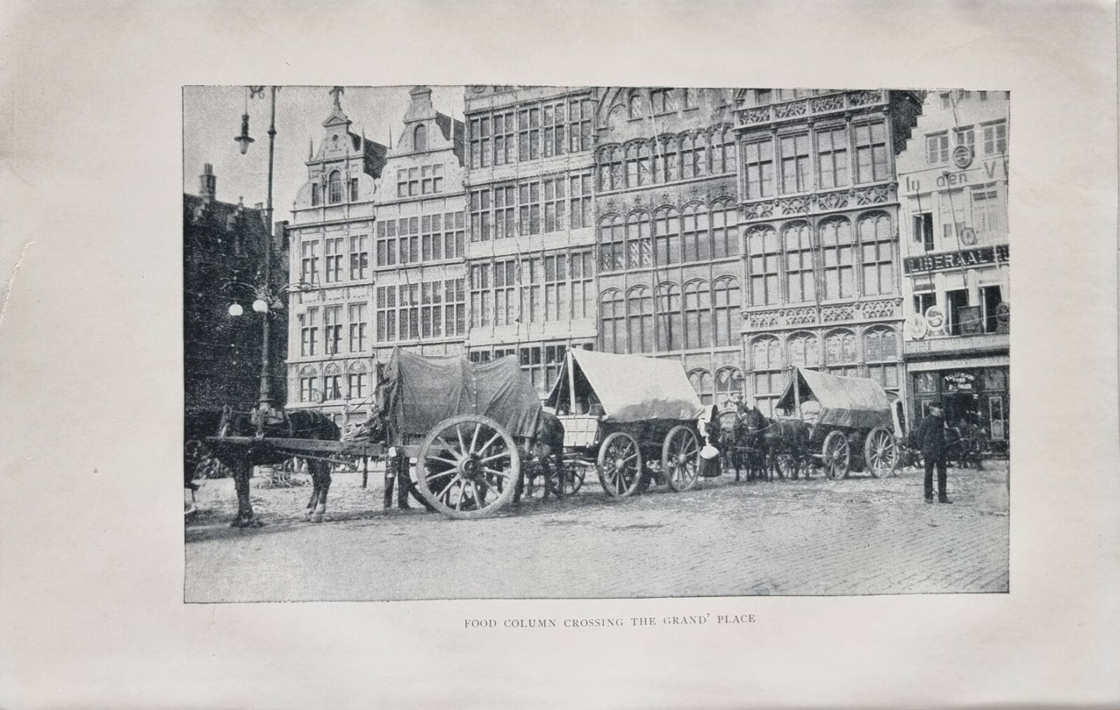 1914 WW1 Armée Allemande Imprimé Nourriture Colonne Traversée The Grand ...