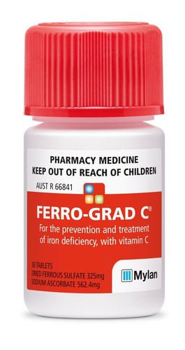 FERRO GRAD C TAB 30 FERRO-GRADUMET - TABLETS FERRO-GRAD 325MG/562.4MG ...