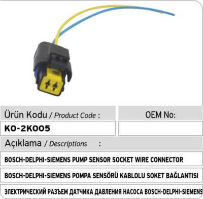 Delphi Bosch Siemens Common Rail Pump & Sensor Plug (2 pins) | eBay