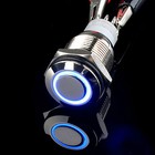 New 16mm Blue 24V 3A LED Angel Eye Momentary Metal Push Button Switch ...