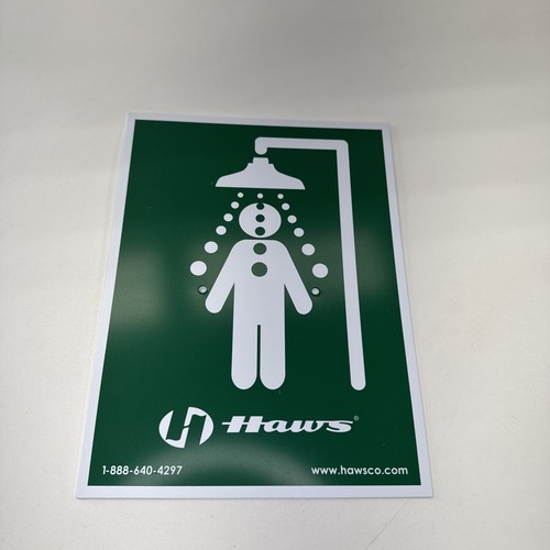 Haws SP177 Shower Sign for Emergency Pull Chain Shower, Plastic | eBay