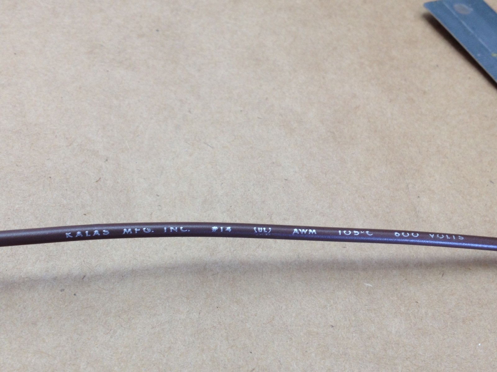 (100' Spool) Kalas Manufacturing Inc (14Awg) Brown Cable Wire 600V | eBay