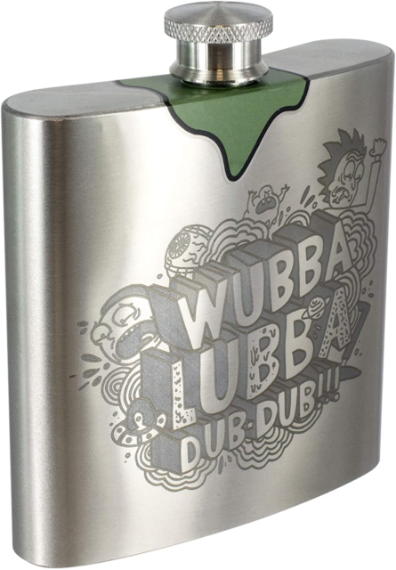 Rick & Morty Unisex's Wubba Lubba Dub Hip Flask, One Size - Silver for ...