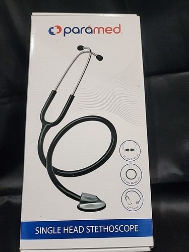 New ParaMed Single Head Stethoscope 22" Black | eBay