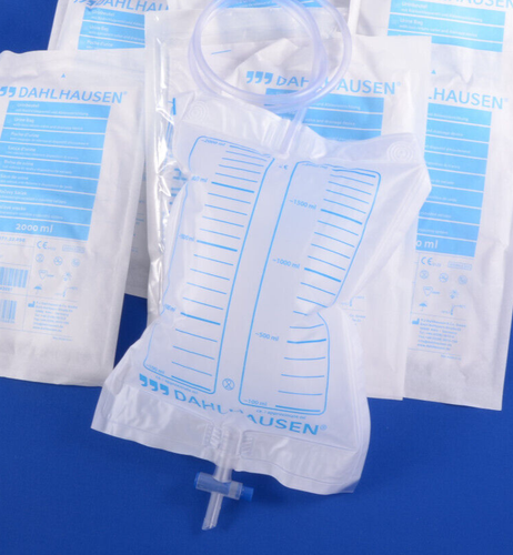 10 Pièce Stériles Sachet à Urine 2000 ML, 90cm Avec Vidange, Bettbeutel ...