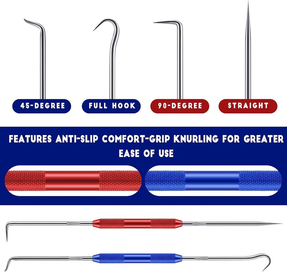 4 Pcs Double Pointed Scriber, 8.3 Inch Metal Scribe Tool Hook and Pick ...