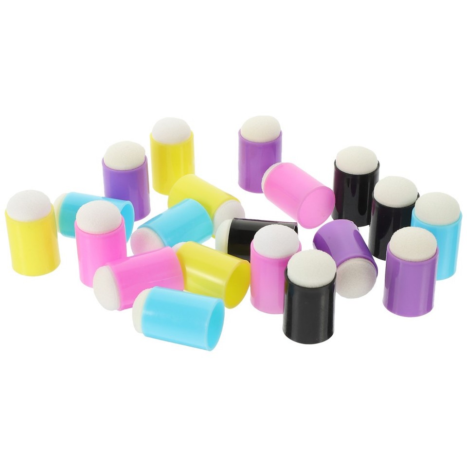25 Pcs Finger Drawing Sponge Set Face Paint Daubers Reusable Kids ...