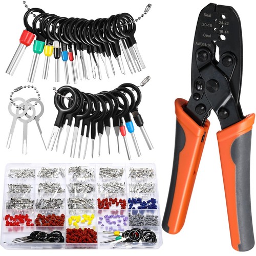 601 Pcs Car Electrical Wire Terminal Pins Connector Kit 1/1.5/1.8/2.2/2 ...