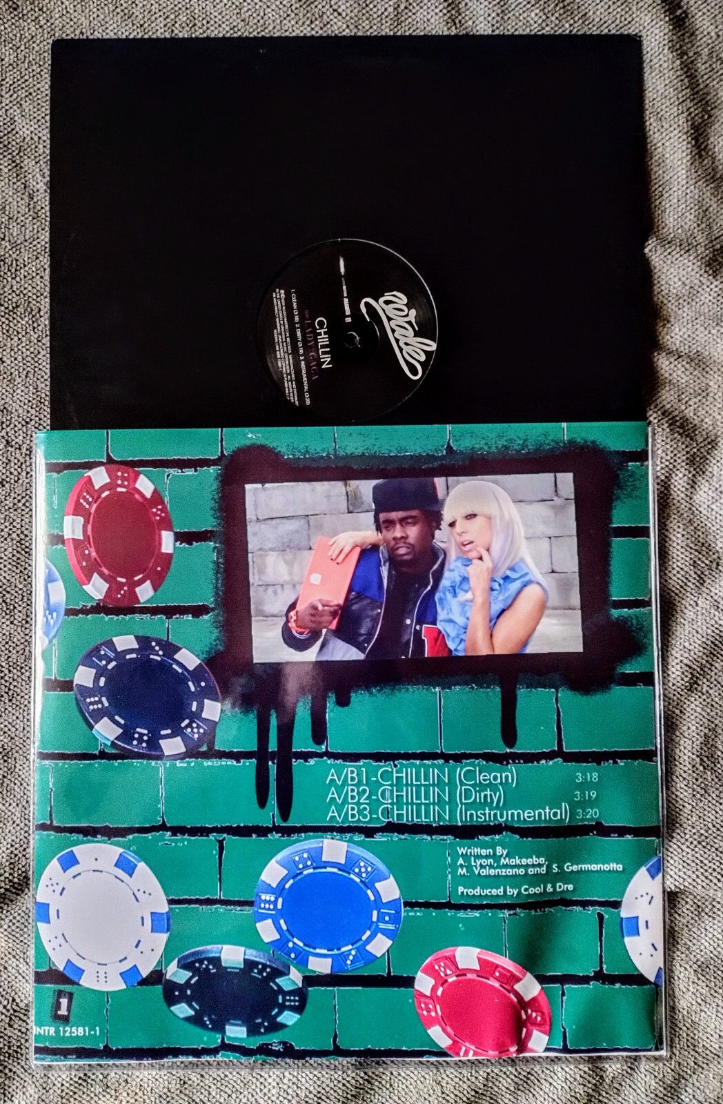 WALE LADY GAGA CHILLIN 12" US VINYL PROMO - FREE UNIQUE CUSTOM-MADE PIC ...
